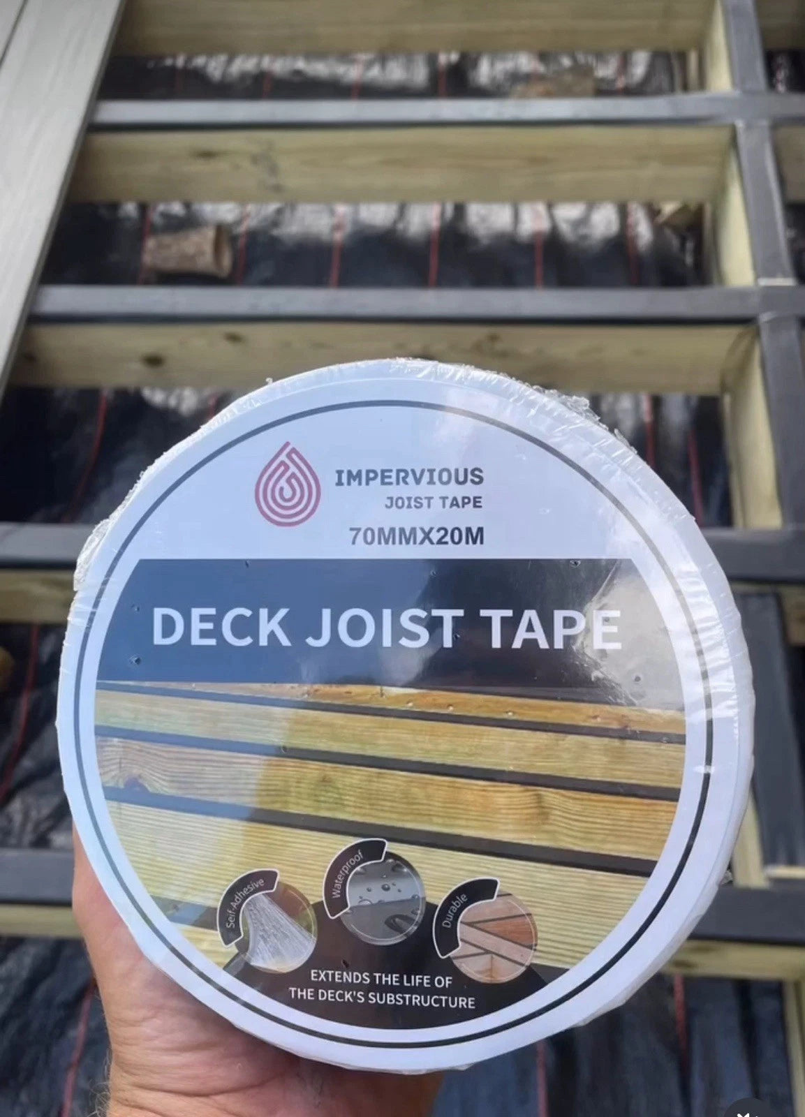 Impervious Decking Joist Tape 70mm x 20m – Impervious Joist Tape